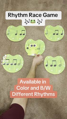 Frog Rhythm Game | Quarter Rest (Fall Music Activity) by Color By Music