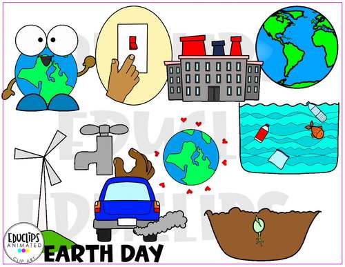 GIFs - Earth Day - Animated Images - {Educlips} by Educlips Clip Art