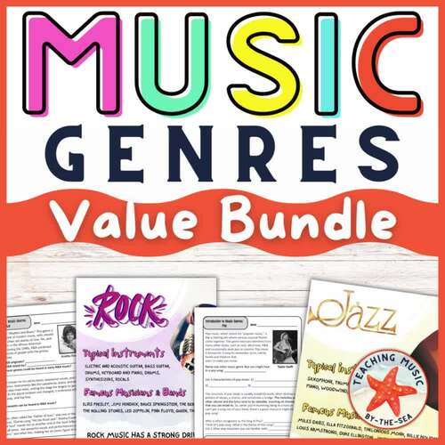 Music Genres Value Bundle | Music Genre Activities Passages Posters ...