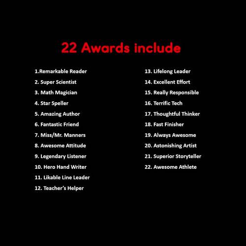 EDITABLE End of the Year Awards Student Award Crowns by Pint Size Learners