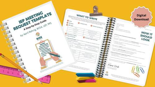 IEP Meeting Request Template by Rise Educational Advocacy | TPT