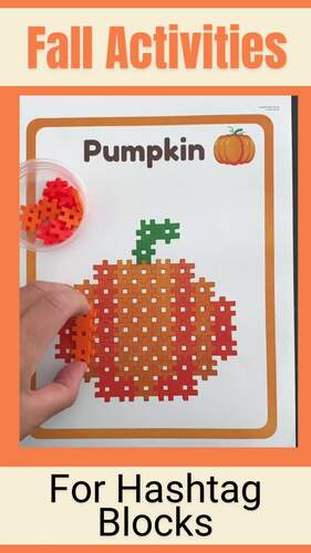 Fall & Thanksgiving Task Cards. Target Hashtag Blocks Fall STEM challenge