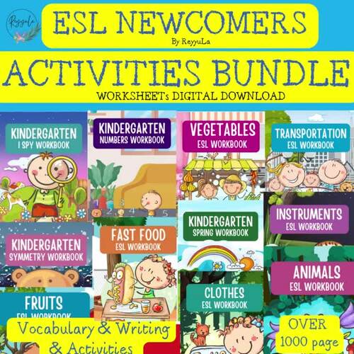 {Mega Bundle} ESL- Newcomers,Kindergarten Curriculum, Activities ...