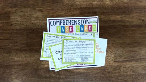 Reading Comprehension Task Cards BUNDLE - Digital and Printable