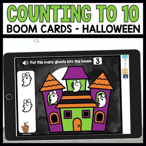 Counting Objects to 10 Halloween Math Activities | Halloween Boom Cards