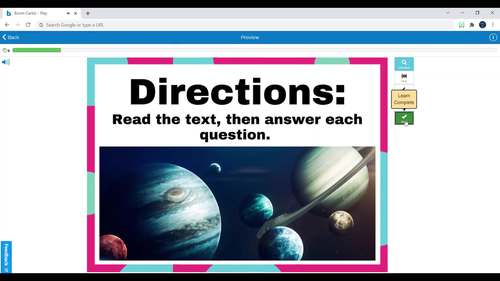 Space Nonfiction Reading Comprehension Boom Cards by Little Hands on ...