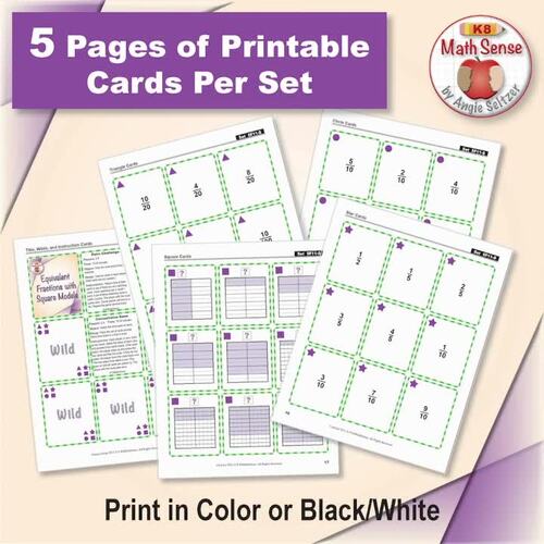 5th Grade Equivalent Fractions | 3 Number Sense Games | PRINT & DIGITAL ...