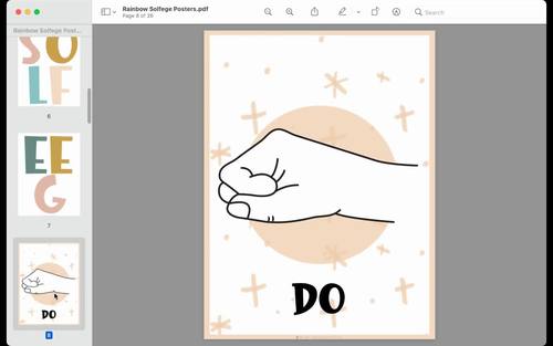 Solfege Posters | Rainbow Music Room Decor by musicpluscoffee | TPT