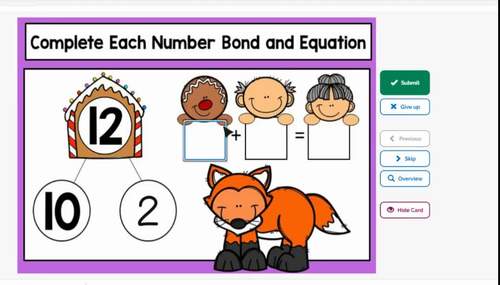 Gingerbread Number Bonds to 20 BOOM Cards by Standards in Elementary