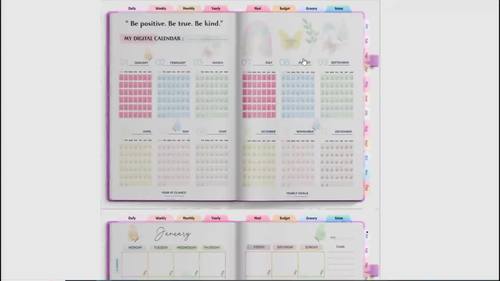Undated Digital Daily Self Care Planner For Women - Men & Adult GoodNotes