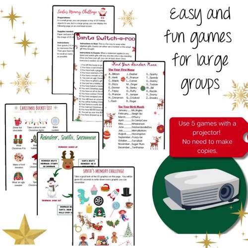 Christmas Party Games for Large Group | Holiday Classroom or Staff Meetings