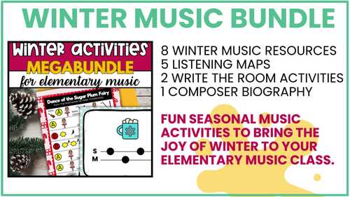 Winter Music Activities - Listening Maps to Winter Songs - Winter Write ...