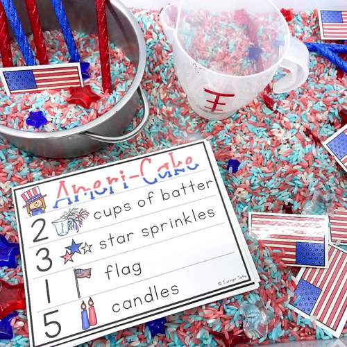 America Counting Activity for the Sensory Bin - USA Math Center by ...