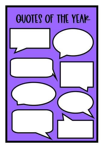 End of the Year Class Yearbook - Printable PPT with Editable Pages