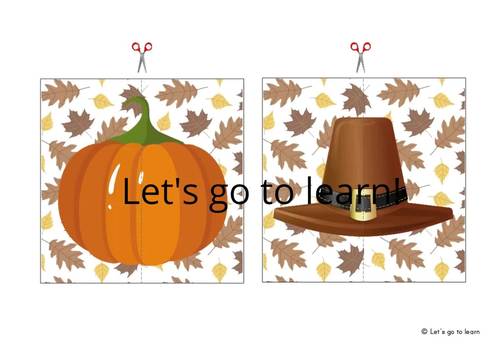Thankgiving Matching Games, 30 Puzzles, Matching Activity, Party Games