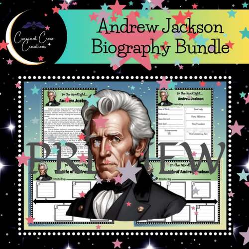 President Andrew Jackson Biography Bundle Research Project | TPT
