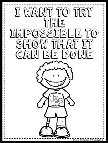 Terry Fox & Marathon of Hope | Canadian Hero Worksheets | Canadian History