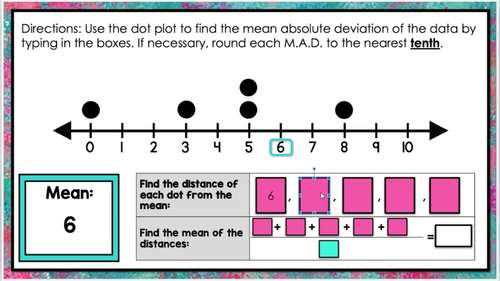 Mean Absolute Deviation Digital Activities 6.SP.5 by Fifth Grade Fab