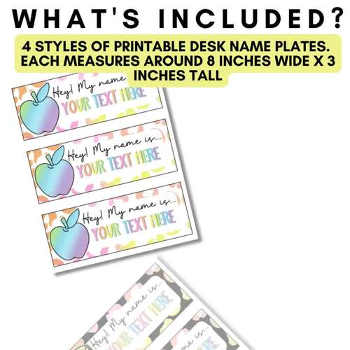 Hey Lisa! Bright & Happy Desk Name Plates | Editable | *NEW | TPT