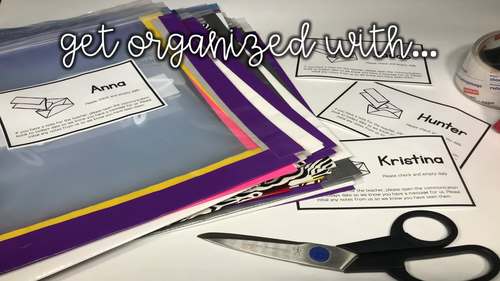 Back to School Editable Mail Bag Labels by Teaching Elementary and Beyond