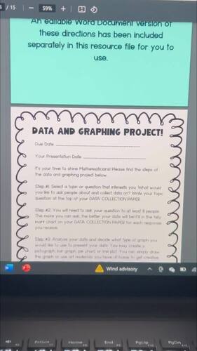 Data & Graphing Student Project | 3rd-5th Grade Project Based Learning ...