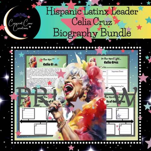 Celia Cruz Hispanic Latinx Research| Biography, Graphic Organizer ...