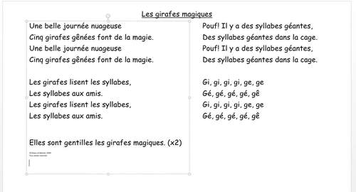La chanson du G doux - Song - Audio File - Distance Learning | TPT