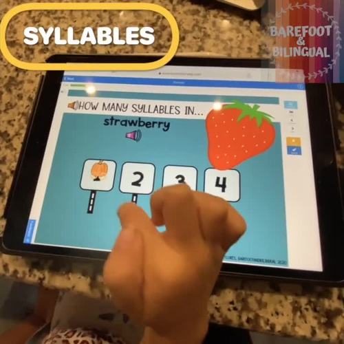 Thanksgiving Boom Cards | Syllables | English | Google Slides | TPT