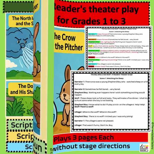 Readers’ Theater Fable Scripts – 3 Short Play Scripts (Grades 1–3 ...
