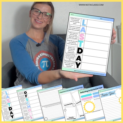 Last Day of School Activities, End of Year Worksheets, Last Week Packet ...