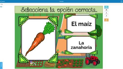 Spanish Vegetables Vocabulary & Definite Articles Boom Cards | TpT