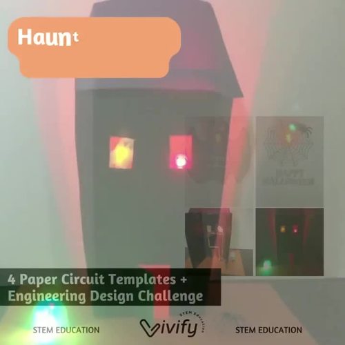 Haunted House Paper Circuit Halloween STEM Activity by Vivify STEM
