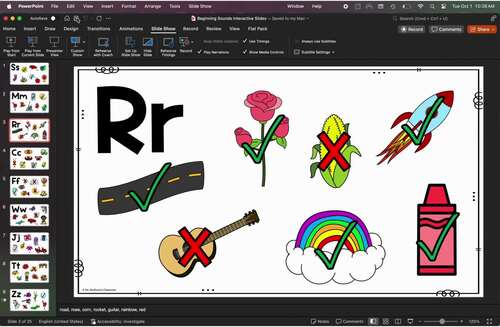 Beginning Sounds Interactive Slides Activity | Phonemic Awareness Game