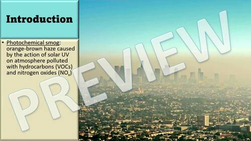 Photochemical Smog and Thermal Inversion Lab Activity, AP Environmental ...