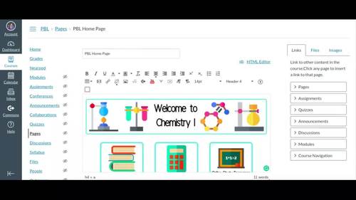Elementary Buttons - Canvas and LMS - Digital Classroom - Distance Learning
