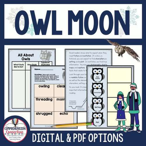 Owl Moon by Jane Yolen Reading Activities Figurative Language Winter ...