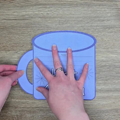 Purple Name Hot Cocoa Craft Template by Mollers Makes It | TPT