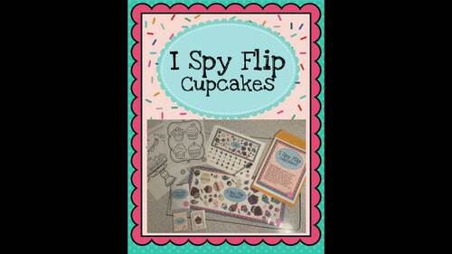 Matching Game for Speech Therapy: I Spy Flip Cupcakes by Created By ...