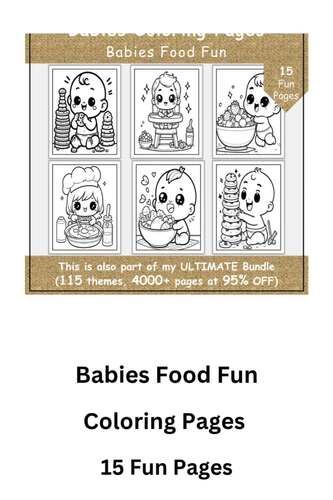 Babies Food Fun Coloring Book | Printable Coloring Pages for Kids ...