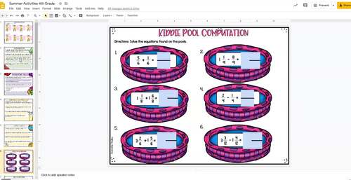 Summer Math | 4th Grade Worksheets - with Google Slides™ for Distance ...