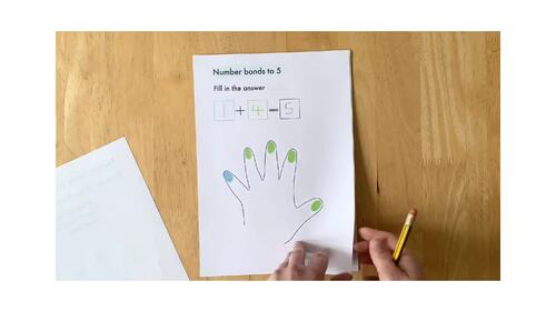 Number Bonds to 5 & 10 Hands Worksheets Bundle by LEO LESSONS | TPT