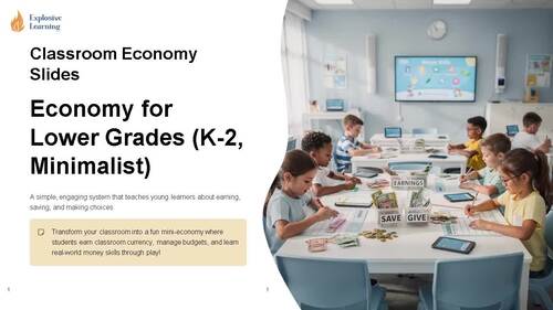 Classroom Economy Slides Economy for Upper Grades K - 2 Minimalist ...
