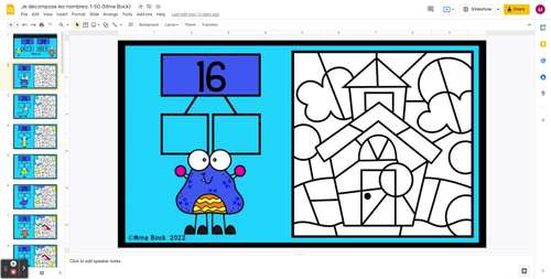Je décompose les nombres 1 à 50: Google Slides™ by Mme Bock | TPT