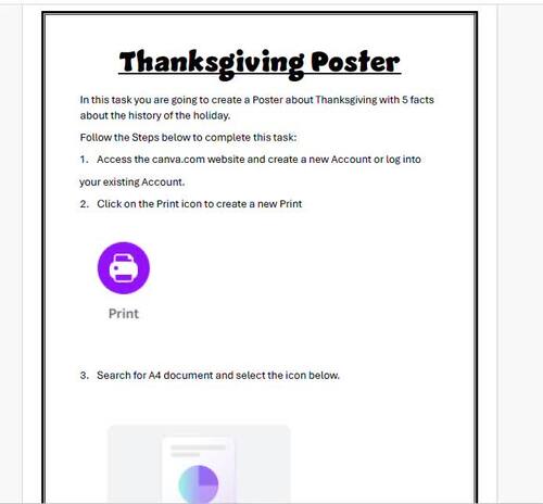 Thanksgiving Poster in Canva – Fun Digital Activity 4th - 9th Grade by ...