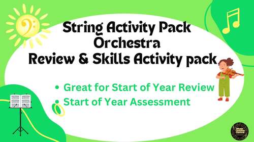 Beginning String Worksheets for Violin, Rhythm, Note Naming, Music Vocab