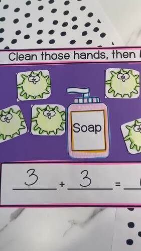 Germs Addition Math Craft by The Teaching Diva Corner | TPT
