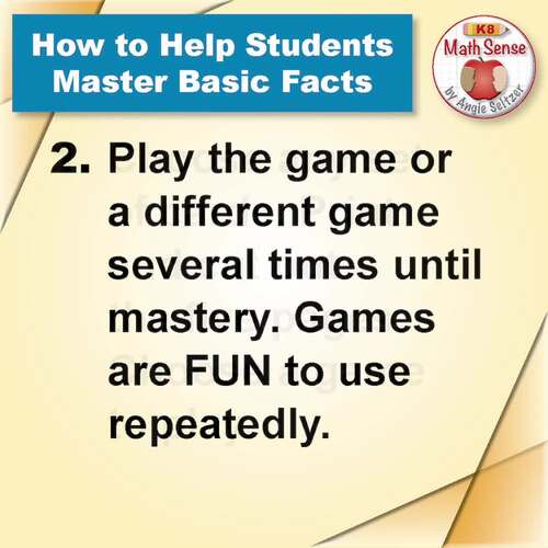 3rd-4th Grade Multiplication Facts | 9 Card Sets | Math Sense Games ...