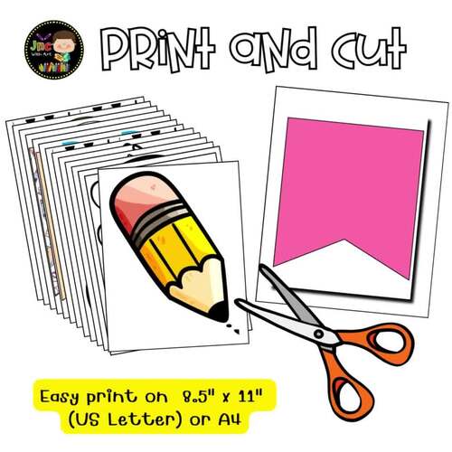 Back to School Bulletin Board Kit Pencil Door Decor Editable by JNC ...