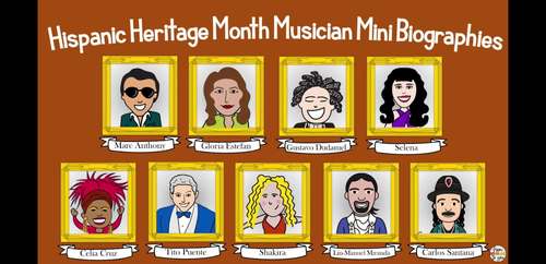 Hispanic Heritage Month Musician Mini Biographies Virtual Field Trip