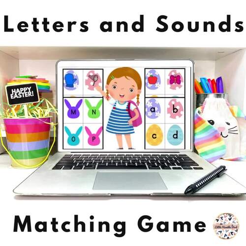 Easter Matching Game with Letters and Sounds | Kindergarten by Humble Bird